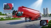 China 12.00R20 Tyre Cement Bulk Trailer For Heavy-Duty And Transport Of 45 100 Tons Payload for sale