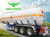 China Mn Steel Gas Tank Semi Trailer Fuel Tank 55000Liters Propane Semi Trailer for sale
