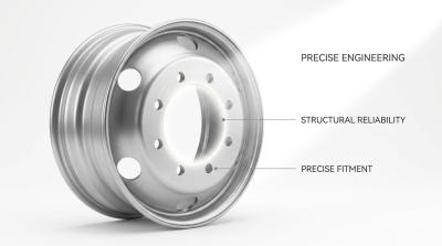 China 8.25*22.5 Trailer Wheel Rim For 8R17.5 Tires Aluminum Trailer Wheels for sale