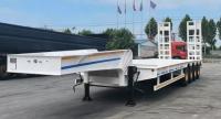 China 4-Axle Low-Flat Semi-Trailer with 120-ton Load Capacity and High-Strength Steel Main Beam for Heavy-Duty Transportation for sale