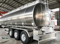 China 3-Axle 38m³ Carbon Steel Fuel Tank Semi Trailer for Diesel & Gasoline Transportation for sale