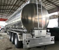China 3-Axle 38m³ Carbon Steel Fuel Tank Semi Trailer for Diesel & Gasoline Transportation for sale