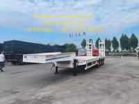 China HEAVY DUTY TRI-AXLE FLATBED SEMI TRAILER EQUIPPED WITH GENUINE FUWA AXLES AND 12R22.5 TIRES FOR 40FT CONTAINER TRANSPORTATION for sale