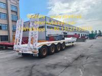 China HEAVY DUTY TRI-AXLE FLATBED SEMI TRAILER EQUIPPED WITH GENUINE FUWA AXLES AND 12R22.5 TIRES FOR 40FT CONTAINER TRANSPORTATION for sale