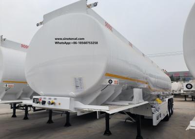 China Durable Fuel Tank Semi Trailer with 6mm End Plate Thickness 50#90# Kingpin and 45000 Liters Capacity for sale