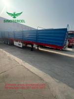 China 3-Axle Fence Semi-Trailer 50-60 Ton Heavy-Duty Type with Tarpaulin Brackets for sale