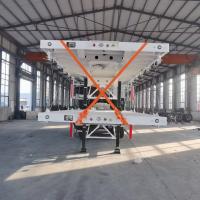 China Container Flatbed Semi Trailer Flat Bed Semi Trailer Comes with 1 Set Tool Box Supports Load 20ft 40ft Container Trailer for sale