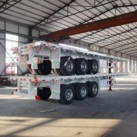 China Container Flatbed Semi Trailer semi truck flatbed trailer featuring fifth wheel 90 designed for cargo transport and performance for sale