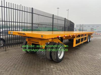 China 3 Axle Flatbed Semi Trailer Length and color can be customized for sale