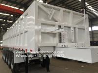 China 6 Axle 45CBM Dump Semi Trailer with Liftable Front 2 Axles Air Suspension for sale