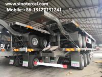 China 12R22.5 Tyre Flat Bed Semi Trailer 3 Axles Strong Frame Trailer Perfect for Transporting Oversized Equipment and Materials 30-60 Tons for sale