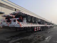 China Leaf Spring Suspension Flat Bed Semi Trailer Robust Design Ensuring Stability and Durability During Long Distance Hauling for sale
