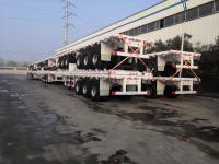 China Leaf Spring Suspension Flat Bed Semi Trailer Robust Design Ensuring Stability and Durability During Long Distance Hauling for sale