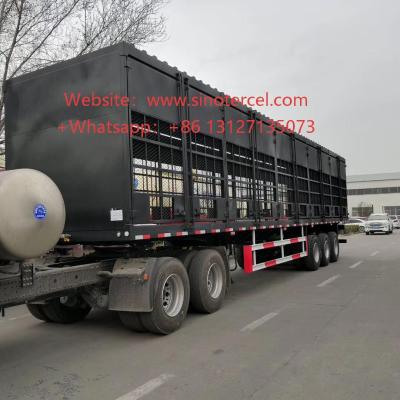 China High-Capacity 11-Meter 3-Axle Livestock Transport Semi-Trailer: Heavy-Duty Steel Structure with Multi-Layer Ventilation System for Safe Animal Hauling for sale