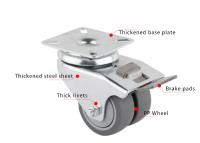 China Universal Caster Quiet Versatile TPR Swivel Casters for Light Industry Furniture for sale