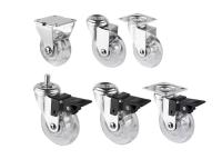 China Enhanced Durability Style Furniture Wheels in Clear PU Customizable for Heavy Duty for sale