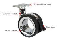China 3-inch Customized Silent Caster For Home And Office Furniture for sale