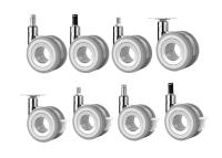 China Diameter 75mm Customized Gray Silent Caster for Trolleys Display Stands and Furniture for sale