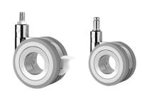 China Diameter 75mm Customized Gray Silent Caster for Trolleys Display Stands and Furniture for sale