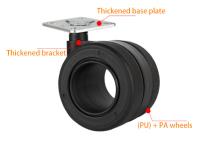 China Customized 2.5-inch Polyurethane Casters For Silent Office Chair And Amusement Equipment for sale