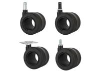 China Customized 2.5-inch Polyurethane Casters For Silent Office Chair And Amusement Equipment for sale