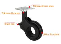 China 2.5-Inch Universal Caster Polyurethane Wheels for Home and Office Furniture for sale