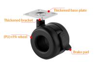 China 60MM Customizable Silent Wheels 2.5-Inch for Universal Office Furniture Boss Chairs for sale