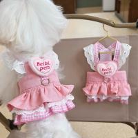China Breathable Denim Princess Harness Dress - Spring Summer Outfit for Small Dogs, Poodle Pomeranian Bichon Puppy for sale