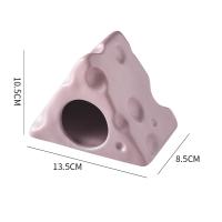 China General Seasons Off-White Ceramic Hamster Hideout Cheese Cottage for Summer Chill for sale
