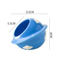 China Breathable Planet Hamster Nest Ceramic Hideout for Small Pets 9.5*9.5*8cm for sale