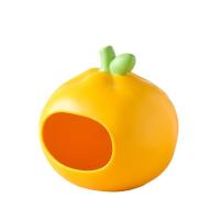 China Ceramic Orange Hideout Summer Cooling Pet House with Cute Fruit Theme Design for sale