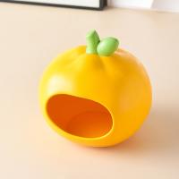 China Ceramic Orange Hideout Summer Cooling Pet House with Cute Fruit Theme Design for sale