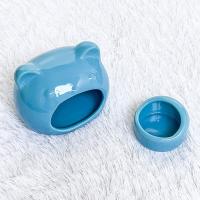 China Hamster Ceramic Hideout 11.5*9.2*8.5cm , Bear-Shaped Cooling House for Small Pets for sale