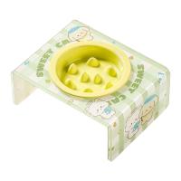 China Ceramic Elevated Slow Feeder Pet Bowl with Stand Neck Support Anti-Tip for Cats Dogs Elevated Design 370g Light Yellow for sale