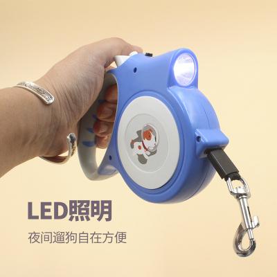 China 5M Retractable LED Dog Leash with Light for Small Dogs for sale