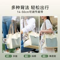 China Solid-Color Canvas Pet Carrier Backpack for Cats and Small Dogs for sale