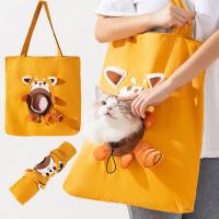 China Canvas Cat Carrier Backpack with Peek-a-Boo Window - Adjustable Strap for sale