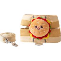 China Hamburger French Fries Plush Cat Harness Leash Set Sizes S M L XL for sale