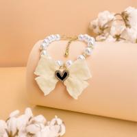 China Pearl Cat Collar with Bow Pendant for Cats and Dogs for sale