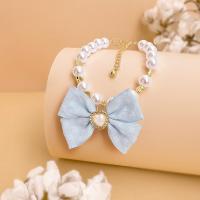 China Pearl Cat Collar with Bow Pendant for Cats and Dogs for sale