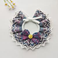China Japanese Style Plaid Pet Bib Scarf for Cats and Dogs for sale