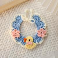 China Hand-Knitted Wool Pet Collar Scarf Adjustable for Dogs and Cats for sale