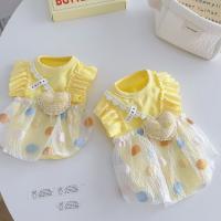 China Cotton Pet Sundress for Small Dogs - Sunshine Yellow Sleeveless Vest for sale