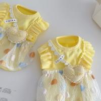 China Cotton Pet Sundress for Small Dogs - Sunshine Yellow Sleeveless Vest for sale