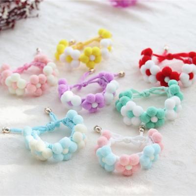 China Hand Braided Floral Pet Collar for Cats and Small Dogs for sale
