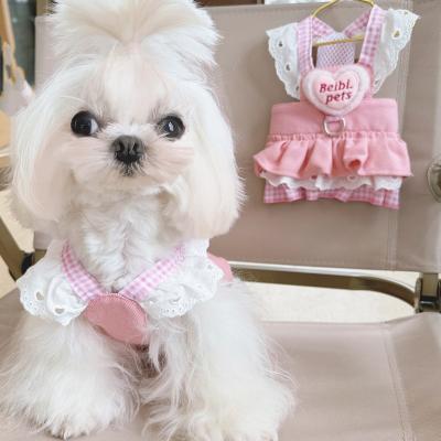 China Breathable Denim Dog Dress with Leash for Small Breeds for sale