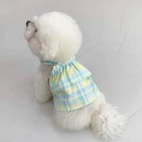 China Double Layer Plaid Dog Dress for Poodles and Bichons for sale