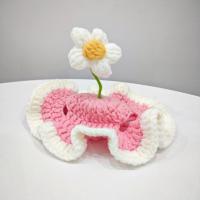 China Floral Knit Pet Headband for Cats and Dogs in Multiple Colors for sale