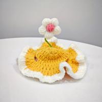 China Floral Knit Pet Headband for Cats and Dogs in Multiple Colors for sale
