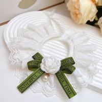 China Mint Fresh Lace Bib Collar for Cats with Adjustable Tie for sale